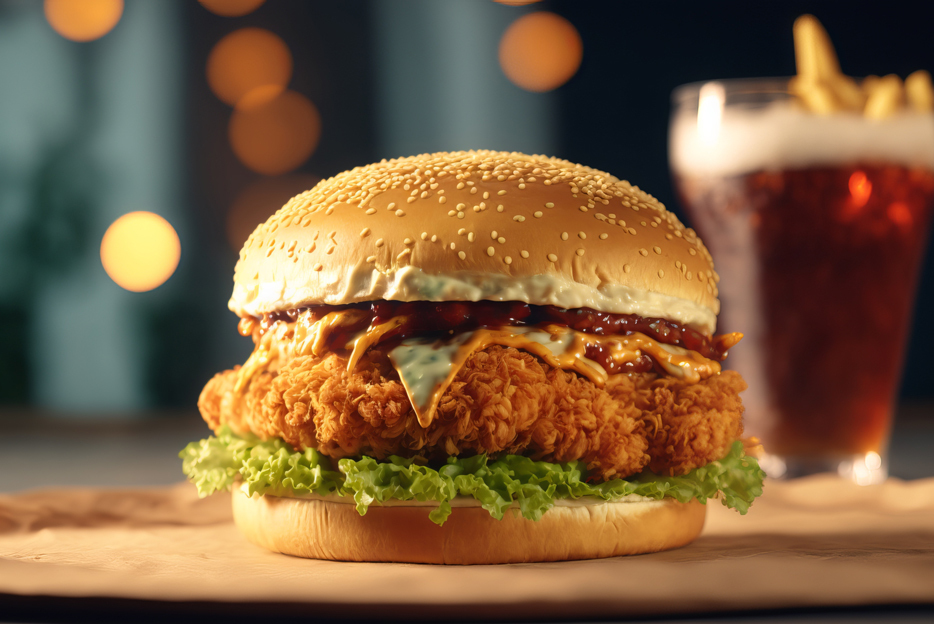 Burger-με-τηγανητό-κοτόπουλο-2 | Stohos Foods